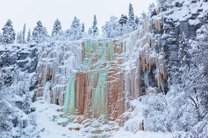 Hike to Frozen Waterfalls of Korouoma Including BBQ Lunch from Rovaniemi