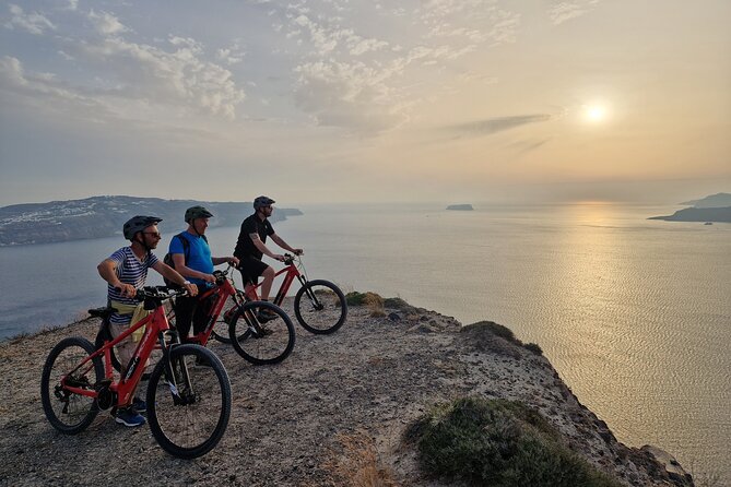 Santorini e-bike sunset tour experience