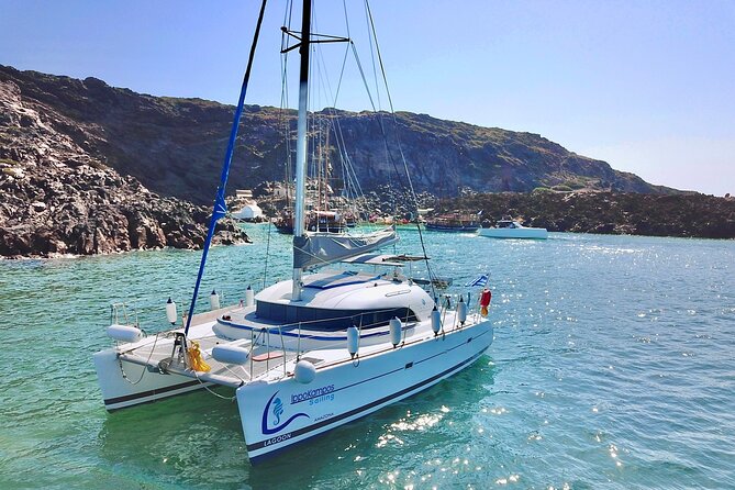 Santorini Sunset:Private All-In Catamaran Cruise (Food&Drinks)