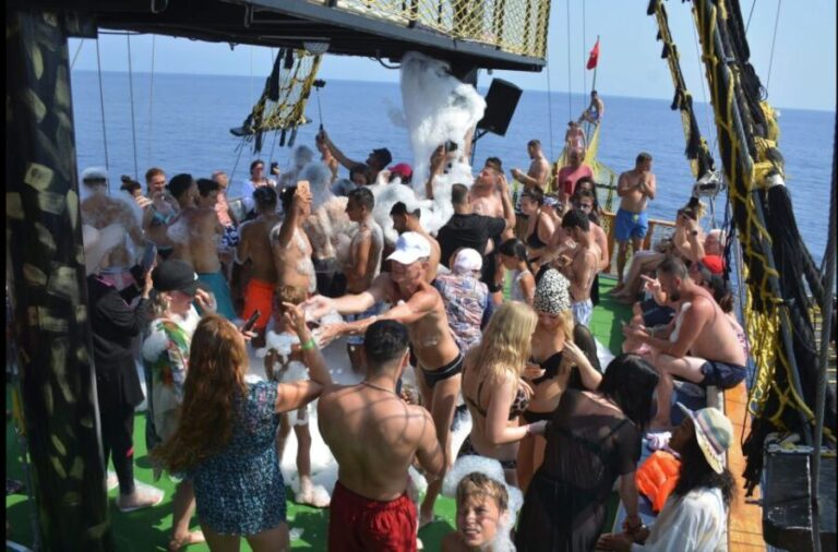 Alanya: Pirate Boat Tour w/ BBQ & Foam Party - Key Points
