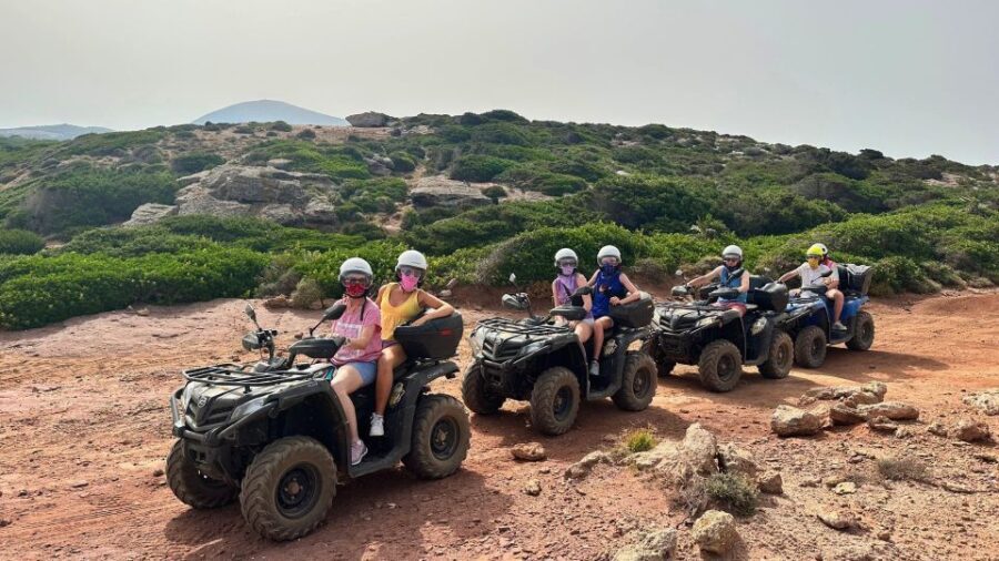Alghero: Guided Quad Tour with Swim Stop