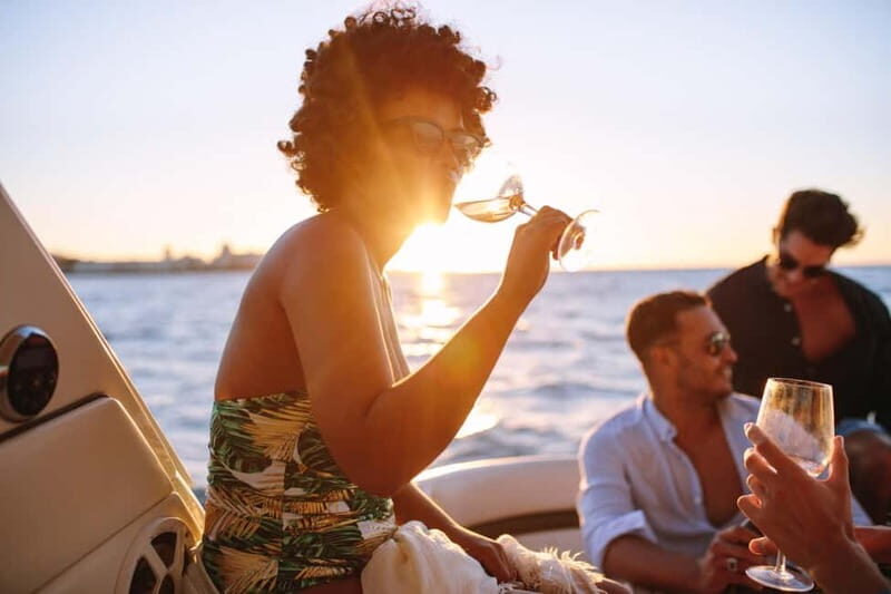 Amalfi: Sunset with Dinner Included Swim Caves Positano