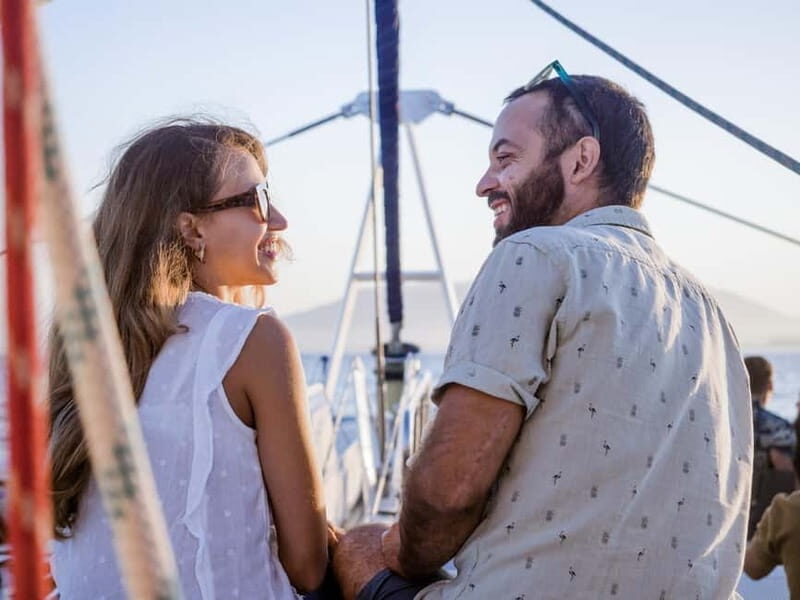 Dénia: Sunset Cruise on a Motor Catamaran