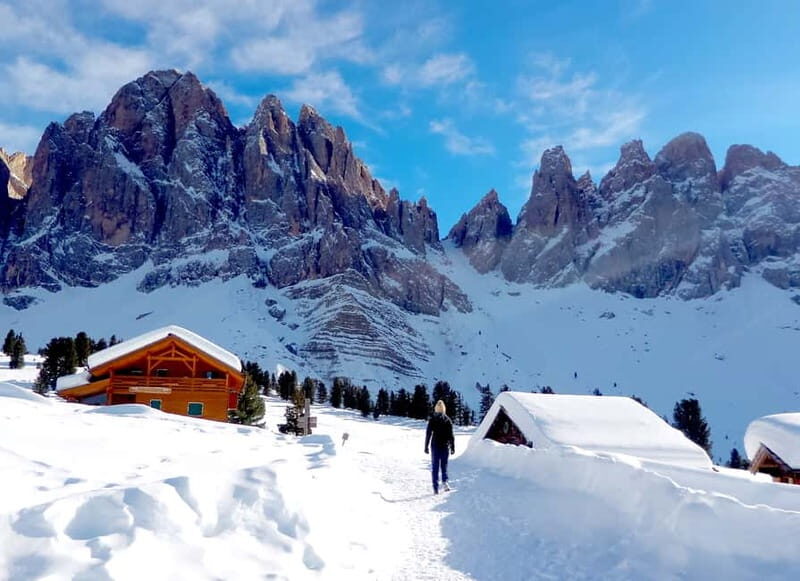 Dolomites of Bolzano: Winter Hiking & Sledding Experience