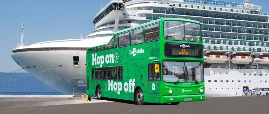 Dublin: Cruise Excursion Hop-On Hop-Off Tour & Rail Ticket