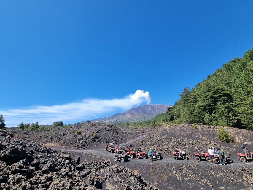 Etna volcano: Etna grand tour by quad bike with cave and lava flow visit