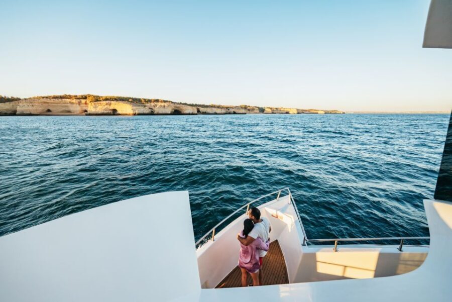 From Albufeira: Sunset Cruise and Beach BBQ with Open Bar