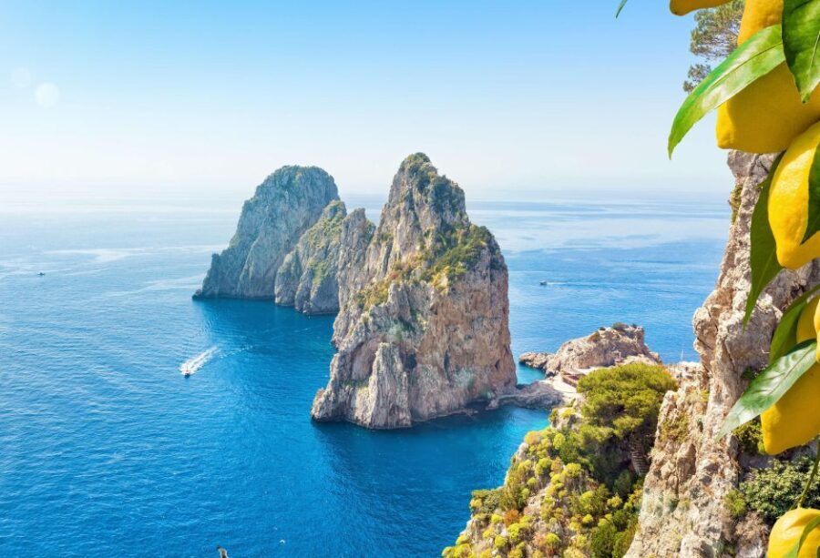 From Amalfi: Capri Island Boat Tour with Snorkeling & Drinks