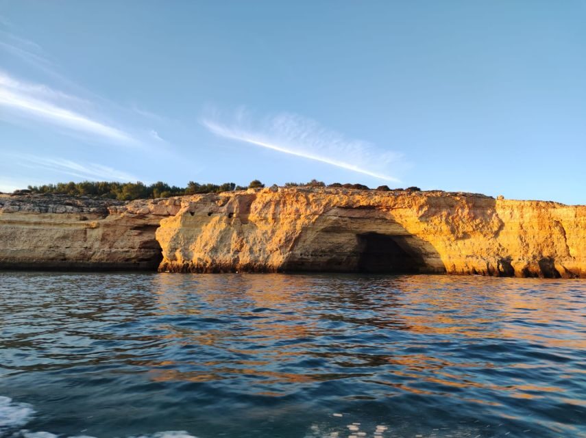 From Armação de Pêra: Sunset Benagil Caves Boat Tour