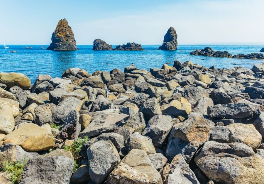 From Catania: Mountain Bike Tour Aci Castello & Aci Trezza