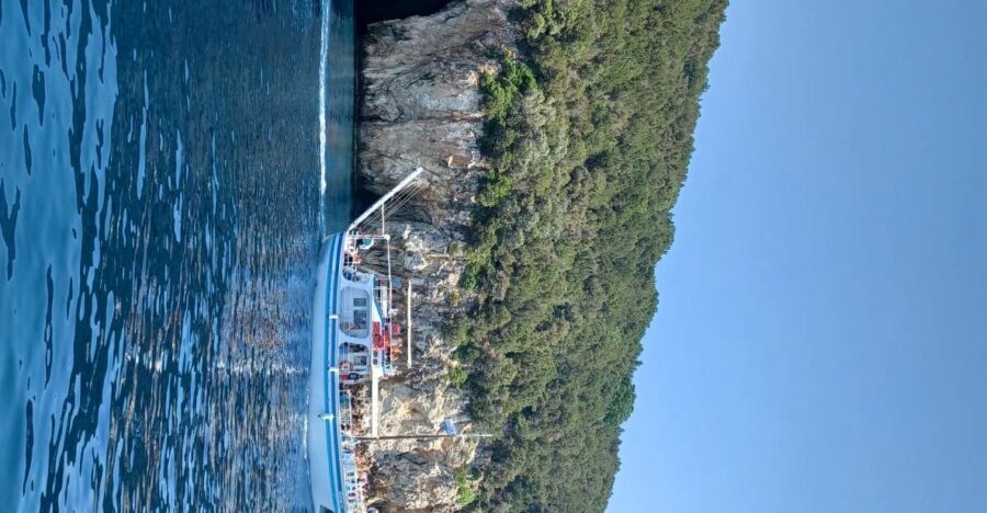 From Corfu Town: Syvota and Blue Lagoon Full-Day Boat Cruise