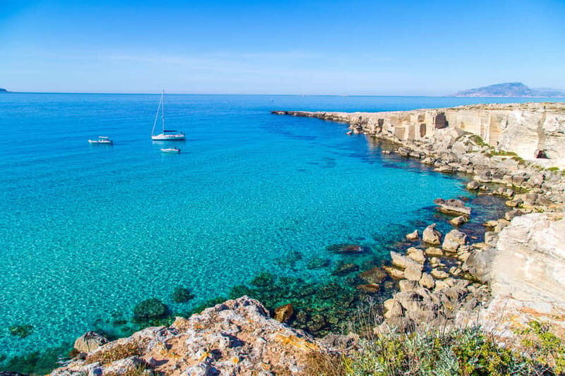 From Palermo center: Favignana and Levanzo Boat tour