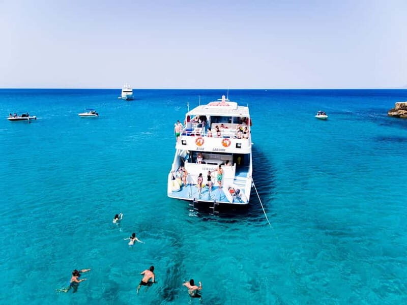 From Paphos: Akamas Blue Lagoon Cruise with Water Slide