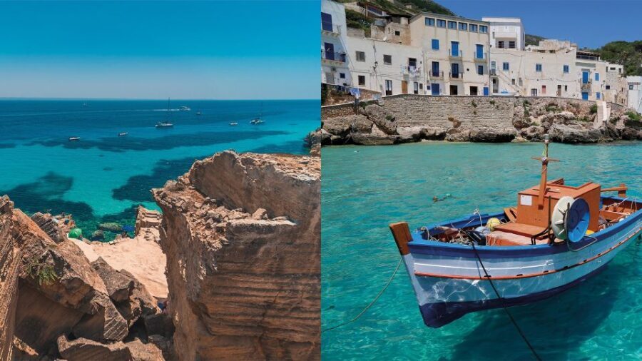 From San Vito: Boat Excursion to Favignana and Levanzo