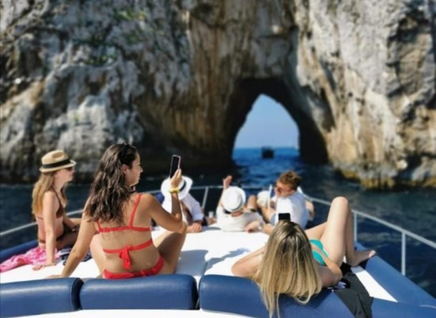 From Sorrento: Capri Boat Trip with City Visit & Swim Stops