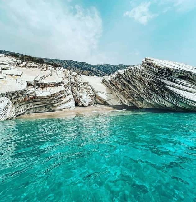 Group Boat Tour From Saranda to Krorez.Free Drink & Umbrella - The Seven Locations