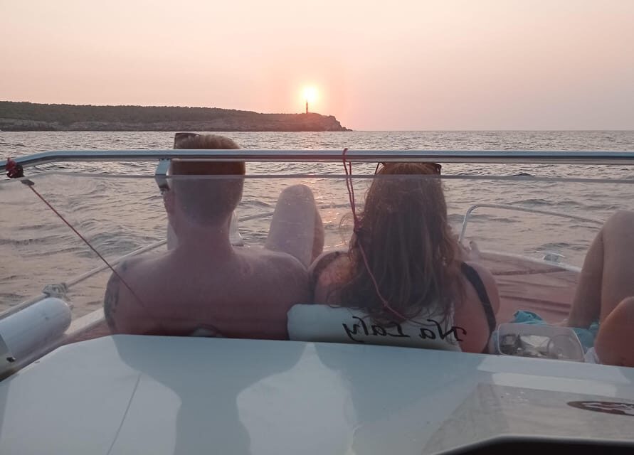Ibiza: "sunset" tour from the sea in a private boat