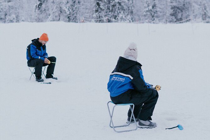 Ice Fishing by Snowmobile in Levi