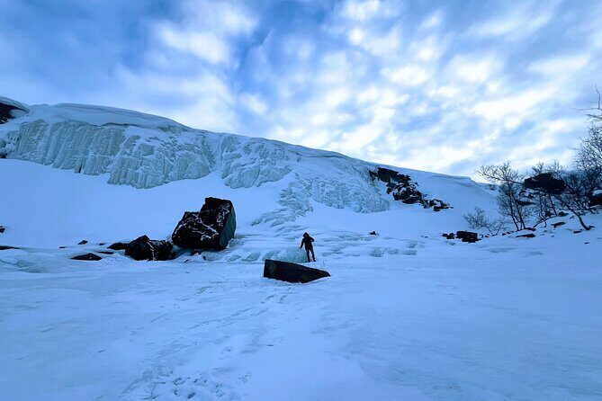 Igloo Ice Hotel and Hiking to the Frozen Waterfall from Alta