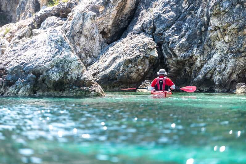 Lefkada: Blue Cave Kayak Tour with a Taste of Greece