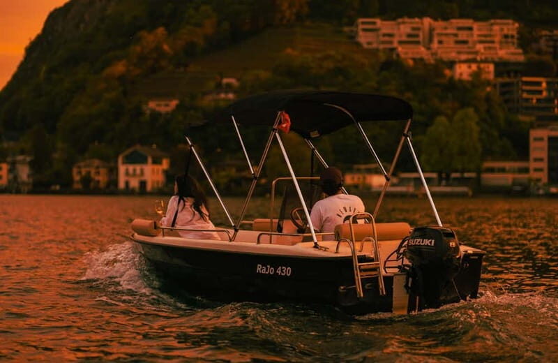 Lugano Lake: 1 hour Boat Rental