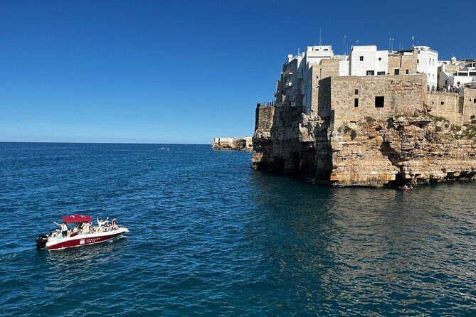 Luxury Shared Boat Tour in Polignano a Mare with Local Aperitif