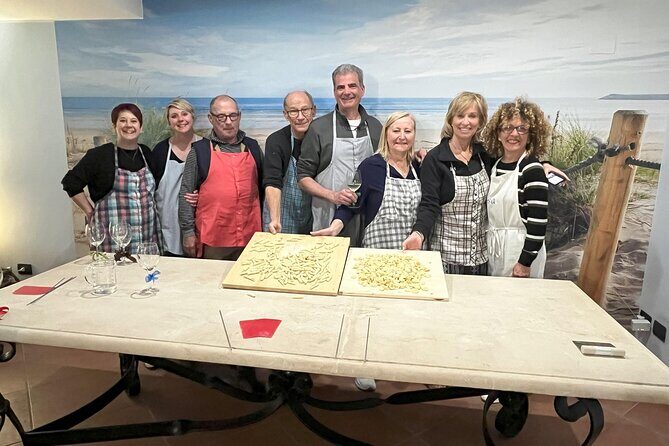 Make pasta, drink wine. Cooking class with transported included!