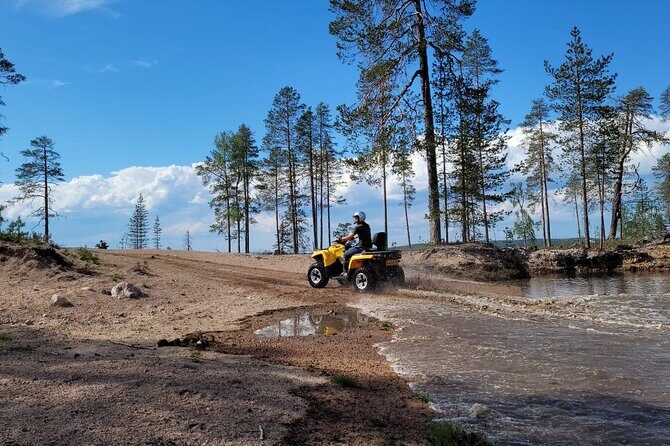 Midnight Sun ATV Ride During the Golden Hour from Rovaniemi