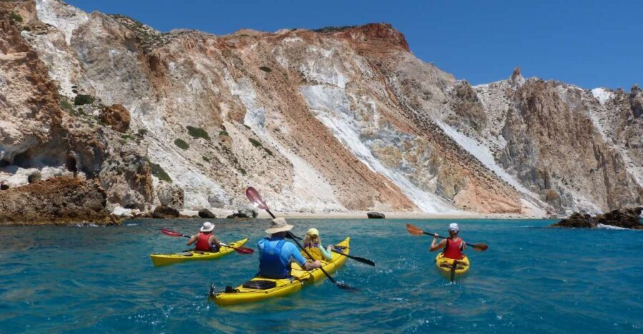 Milos: Guided Kayaking Trip with Snorkelling & Lunch