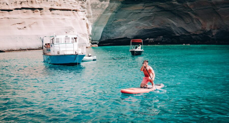Milos: Kleftiko Morning Catamaran Cruise with Lunch & Drinks