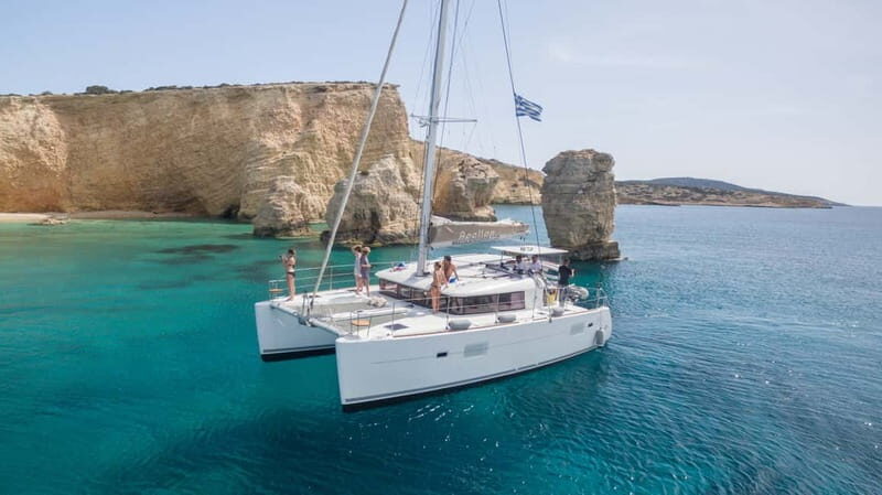 Naxos: Private Half-Day All-Inclusive Catamaran Cruise