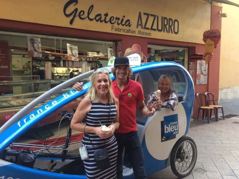 Nice: private guided Tour by electric taxi bike