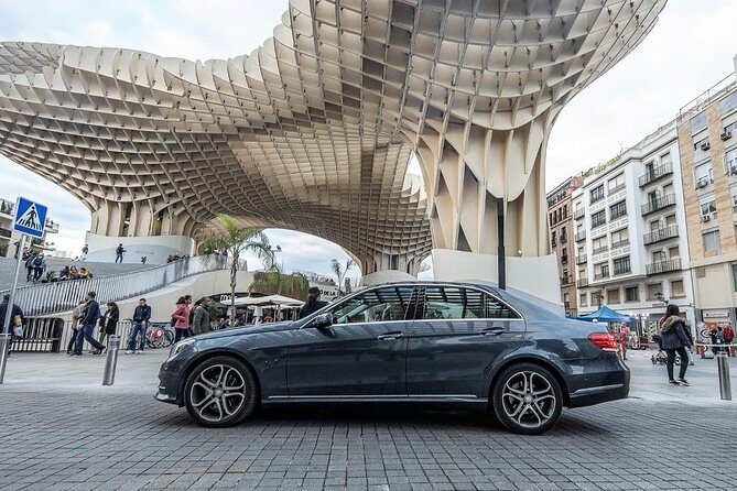 One-way transfer by sedan from Seville Airport to hotel in Seville Center