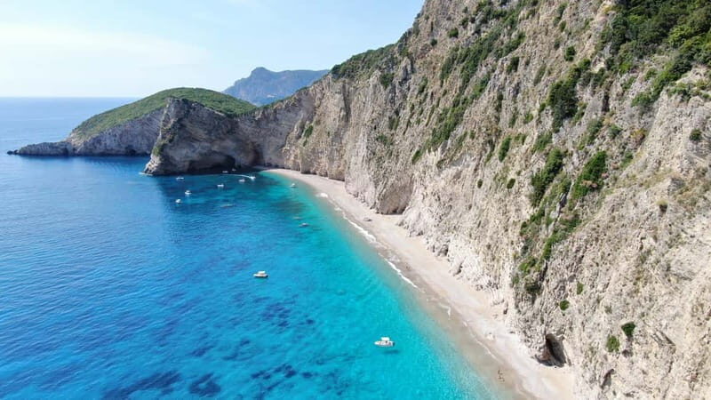 Paleokastritsa: Paradise, Yali Beach & Blue Caves Boat Tour