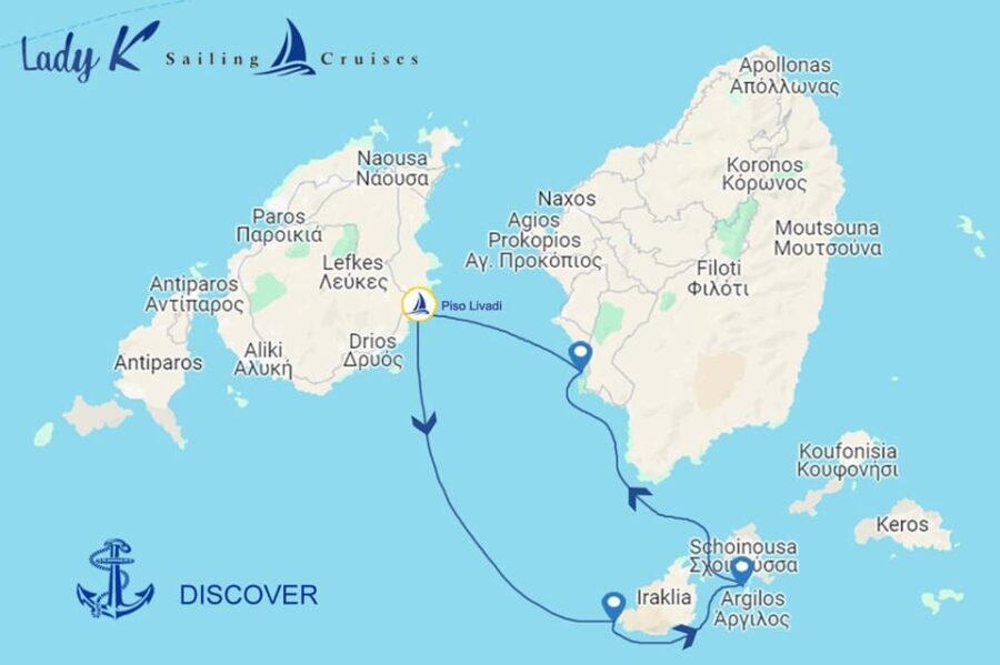 Paros: Iraklia, Schinoussa, & Naxos Sailing Tour with Lunch