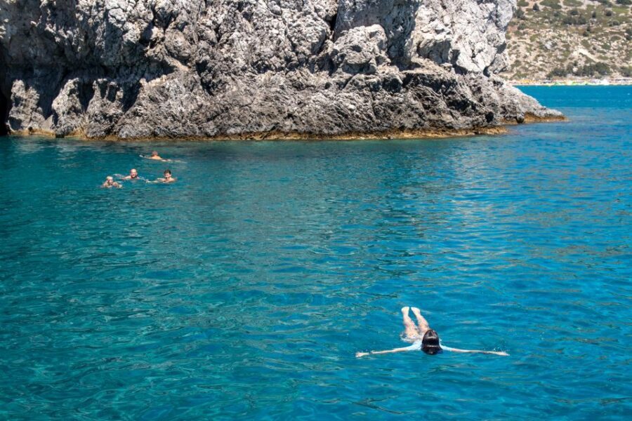 Rhodes: Full Day East Coast Bay to Bay Boat Trip with Lunch