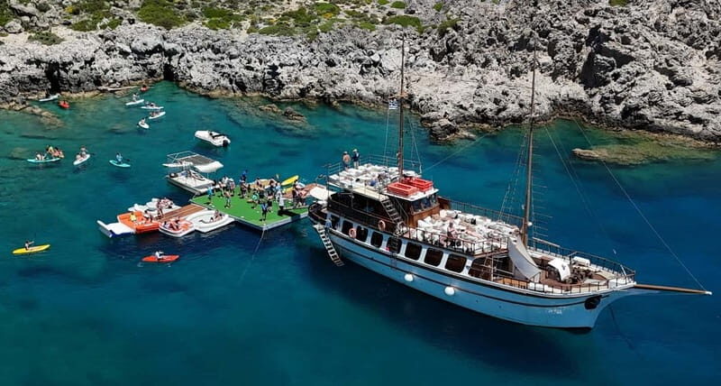 Rhodes: Gulet Trip with Food, Drinks, SUP, Kayak & Swimming