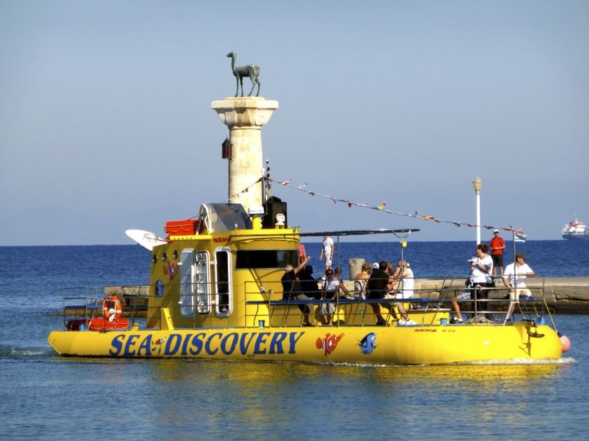 Rhodes Town: Yellow Submarine Cruise with Underwater Views