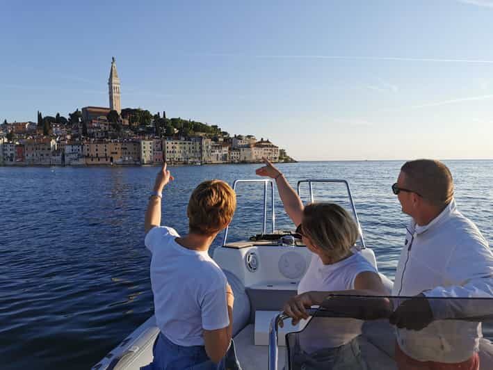 Rovinj: Sunset Speedboat Tour with Dolphin Watching