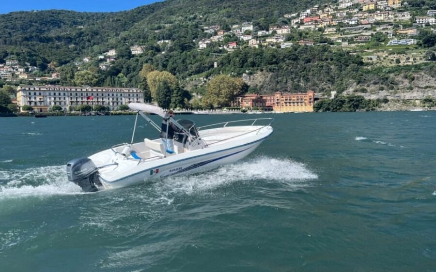 Self Drive Boat Lake Como (7pax): be a Captain, no License!