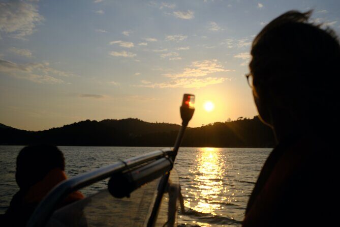 Sunset on a sailboat in Arrábida, Setúbal