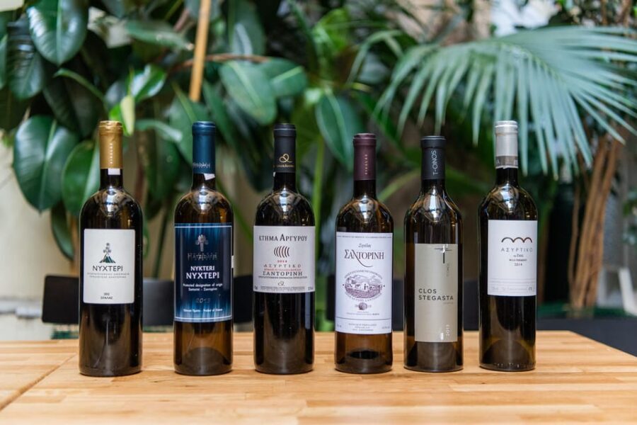 Wine and food pairing in Psyche Wine bar, near Syntagma