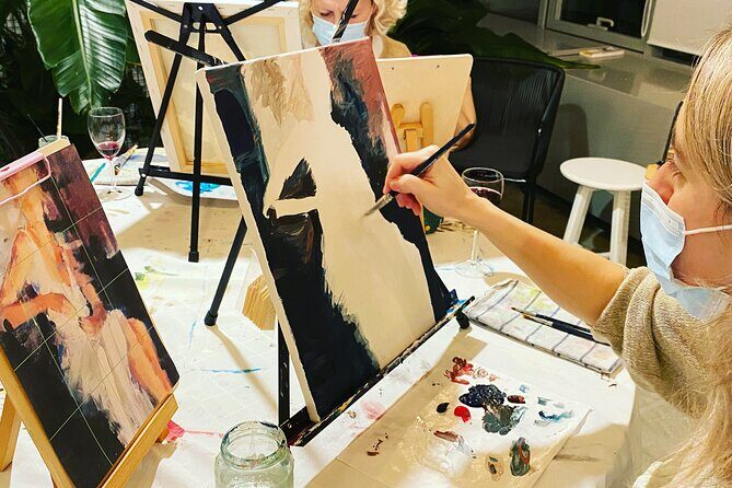 Wine and Painting Workshop Experience in Brussels