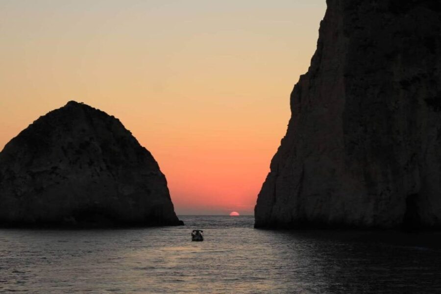 Zakynthos: Mizithres Sunset Cruise with Swimming & Turtles