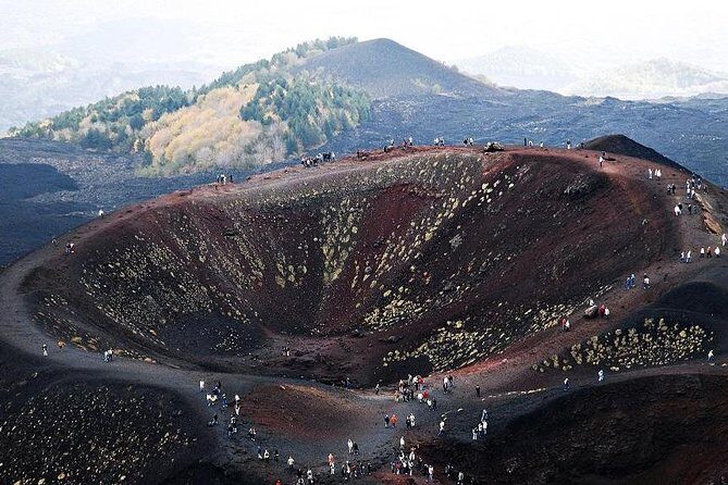 From Volcano to Sea: Private Tour of Etna and Taormina Boat Tour with tasting