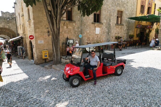 Guided Private Golf Cart Tour in Old Town of Rhodes - Detailed Breakdown of the Itinerary