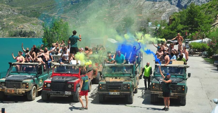 Jeep Safari-Lunch-Boat-Canyon-Waterfall-Foam,Water Party