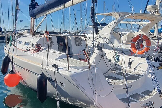 Marbella- sunset from a sailboat with drinks