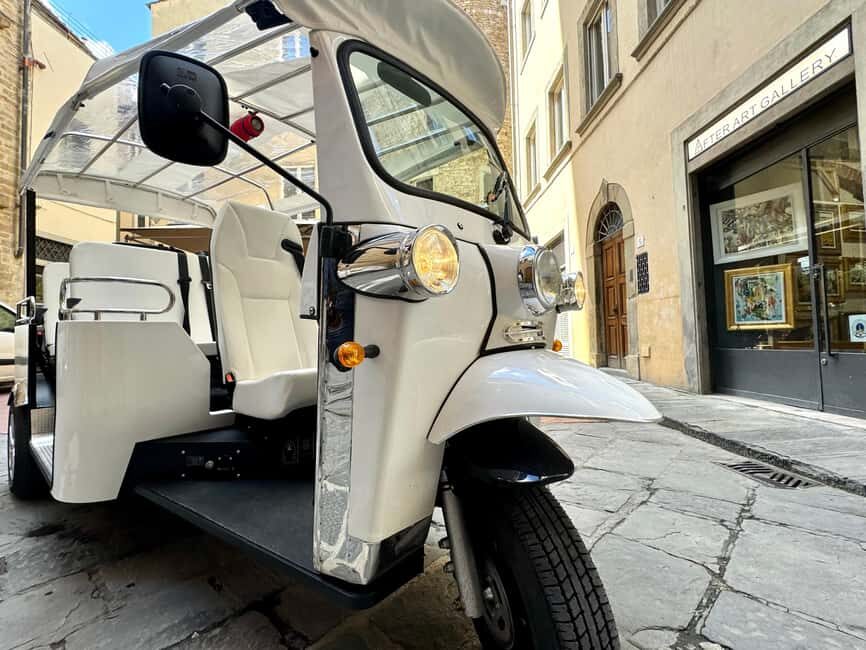 Florence: Eco Golf Car & Tuk Tuk City Tour (save the planet)