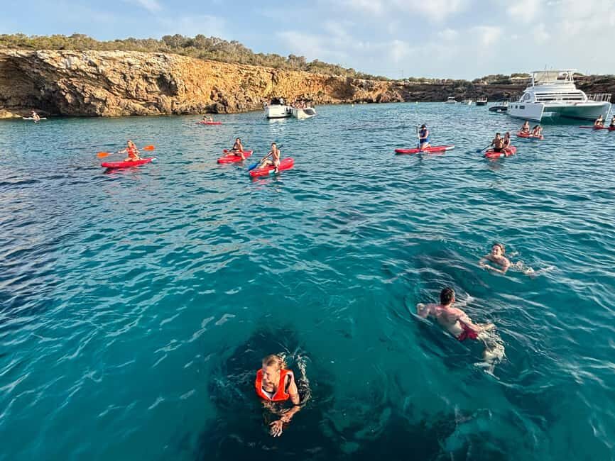 Ibiza: Sunset Boat Tour with Water Sports, Open Bar & Tapas